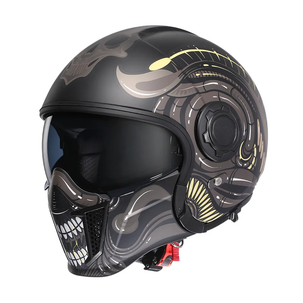 Modular Motorcycle Helmet Full Face Open Face Retro Helmets DOT ECE ...
