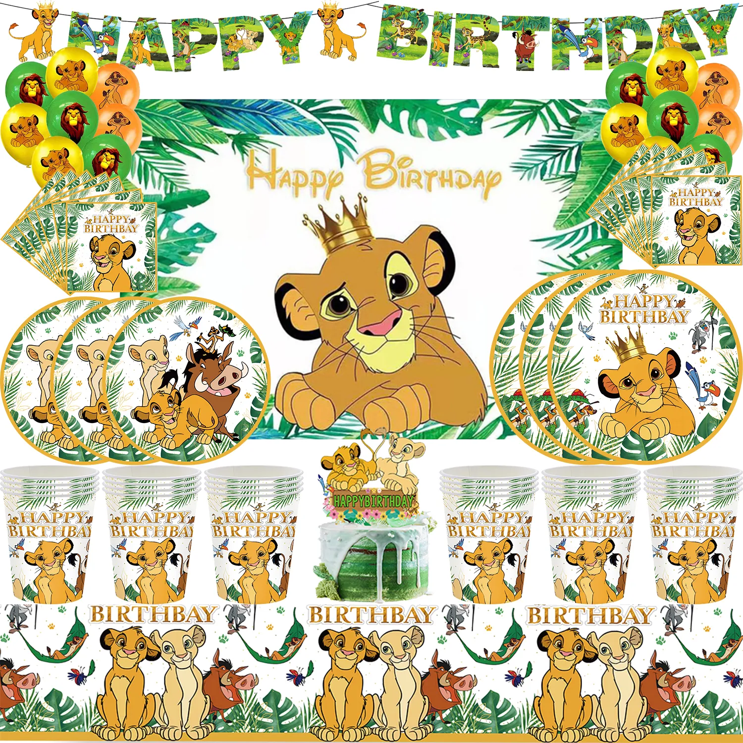 Lion King Simba Disposable Thanksgiving Plastic Dinnerware Sets For ...