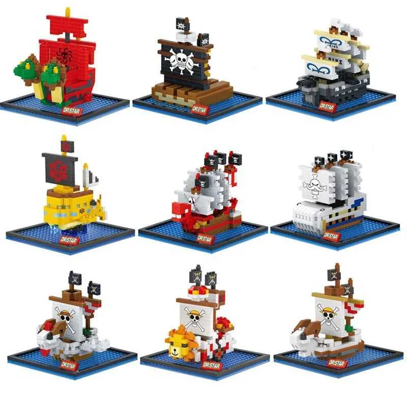 THOUSAND SUNNY GO Merry Anime Blocks To Bricks Set Includes Pirate Boat ...