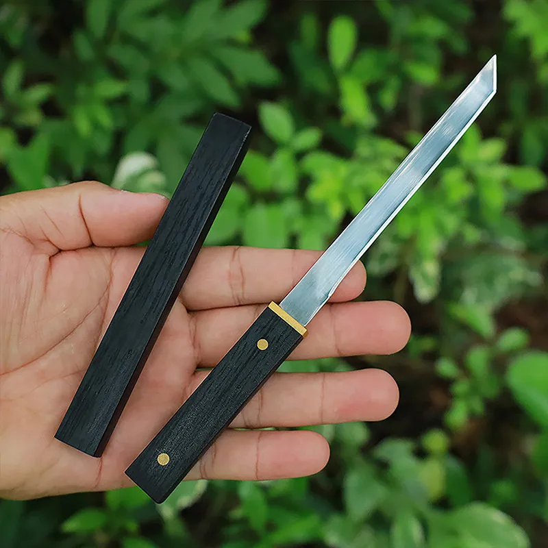 Mini Damascus Steel Tanto Knife: Premium Quality, Fixed Blade, Perfect ...