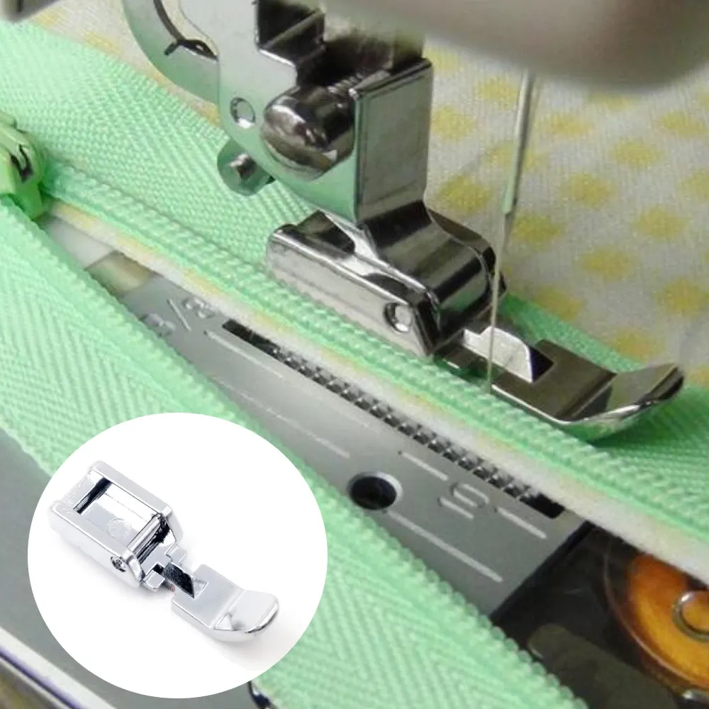 Narrow Zipper Foot Set - Left & Right Sewing Machine Presser Feet, Low ...