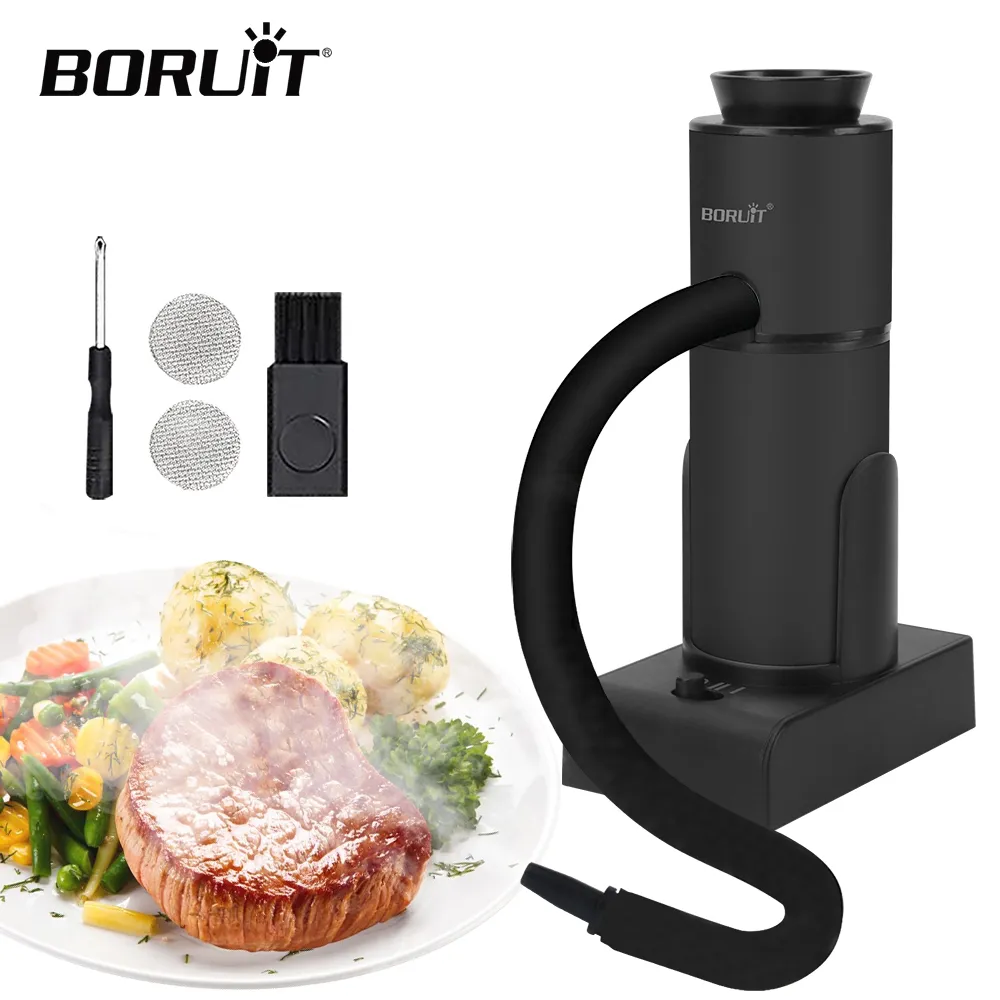 Portable Kitchen Smoke Extractor Handheld Food Smoker Gun For Meat ...