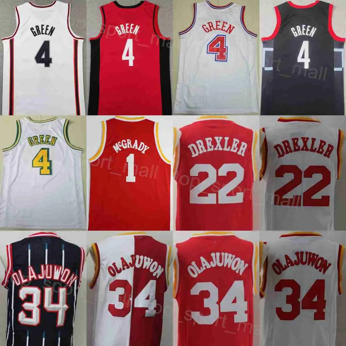 2025 Men's Vintage Basketball Shirts: Jalen Green, Clyde Drexler, Hak E ...