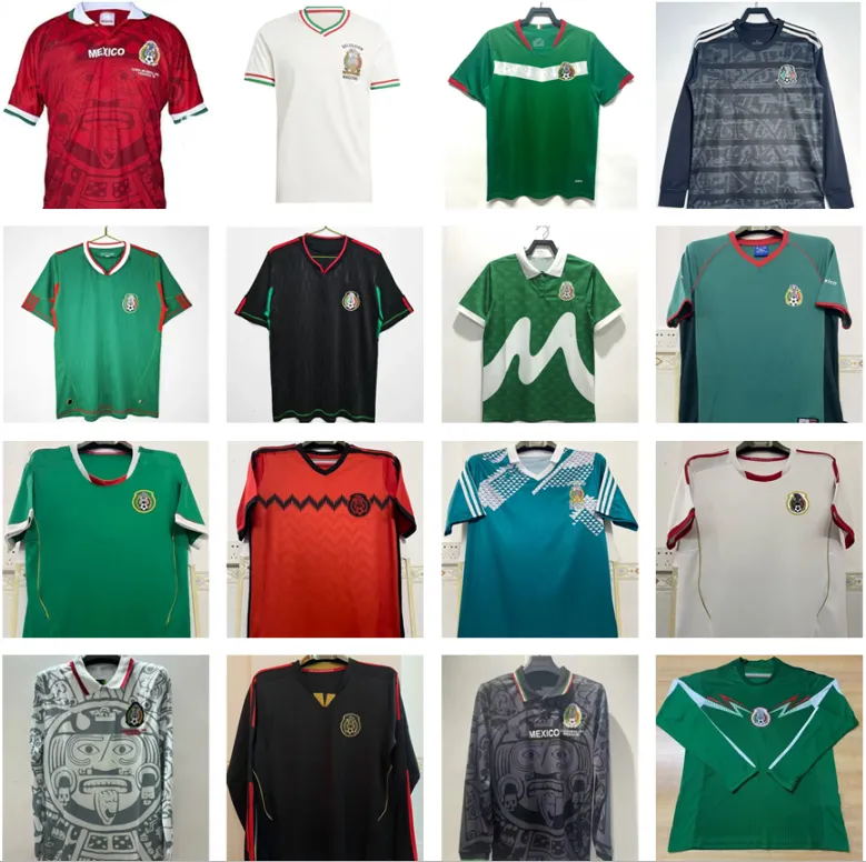 Mexico Retro Soccer Jerseys Vintage Football Shirts 98 10 11 13 14 Vela ...