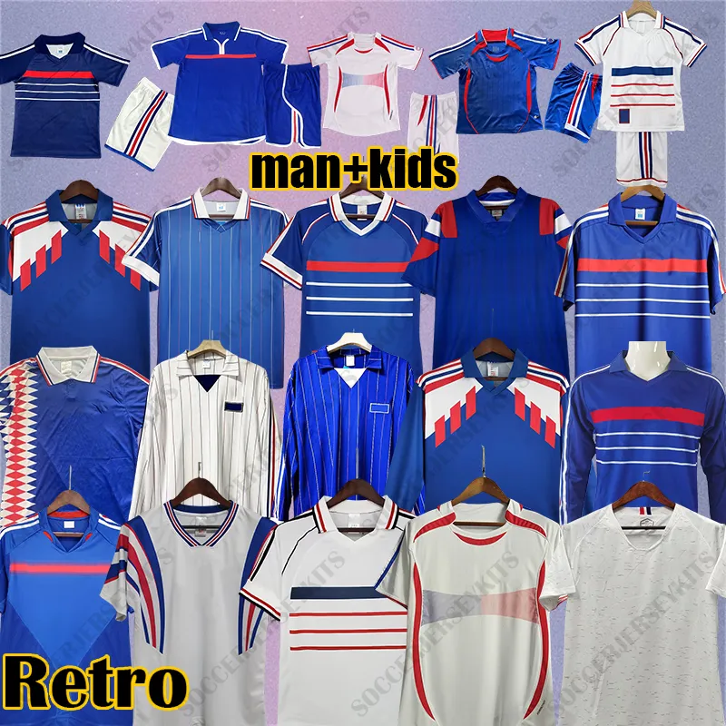 Retro Soccer Jerseys France World Cup ZIDANE, TREZEGUET, DESCHAMPS ...