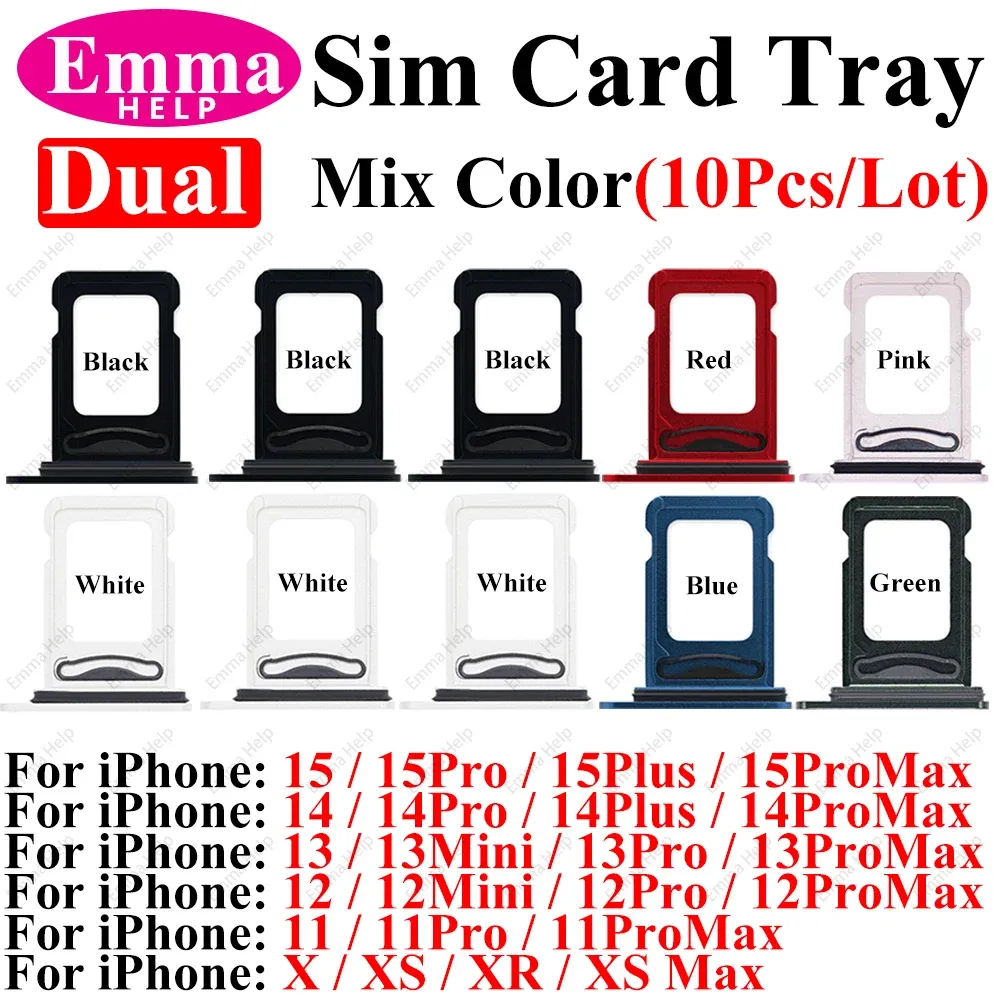 10-Piece SIM Card Tray Replacement Kit: Dual/Single Nano Adapter Holder ...