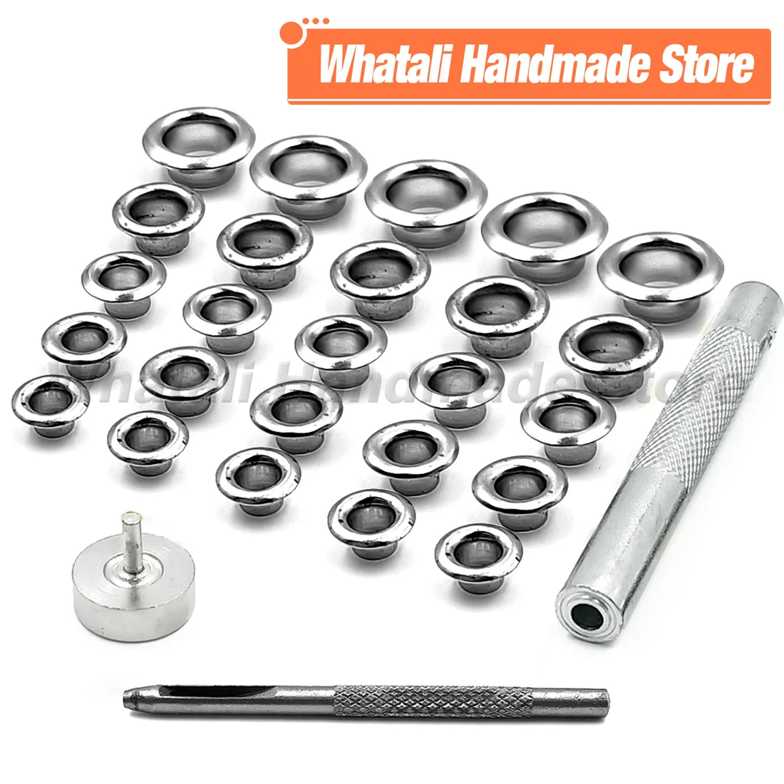Gunblack Metal Metal Eyelets Screwfix Set With Punch Die Tool For ...