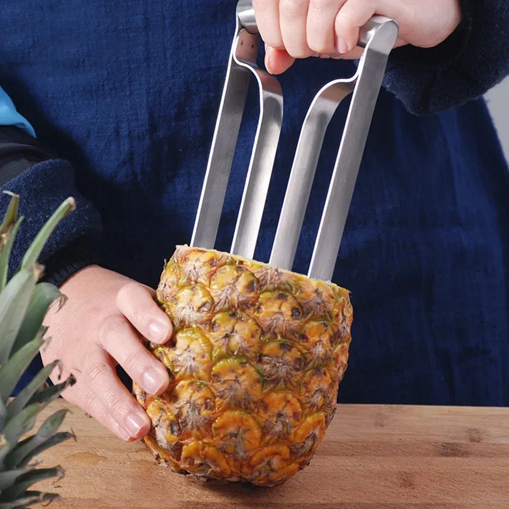 Stainless Steel Pineapple Cutter Automatic Peeler and Eye Removal Tool ...