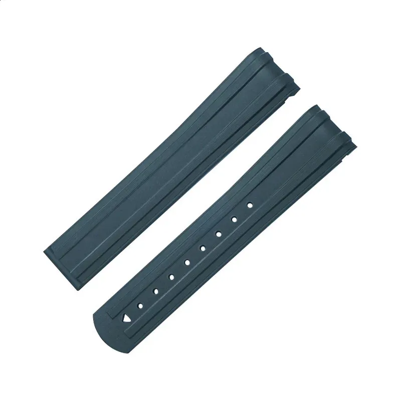 FKM Fluorous Rubber 20mm Curved End Strap Replacement for Omega ...