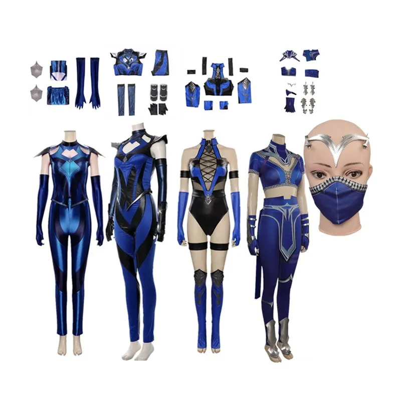 Kitana Cosplay Costume For Women Mortal Kombat 11 Jumpsuit Outfit ...