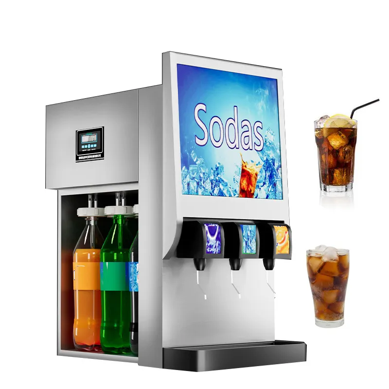 Commercial Stainless Steel Three Valve Coke Multi Flavor Machine With ...