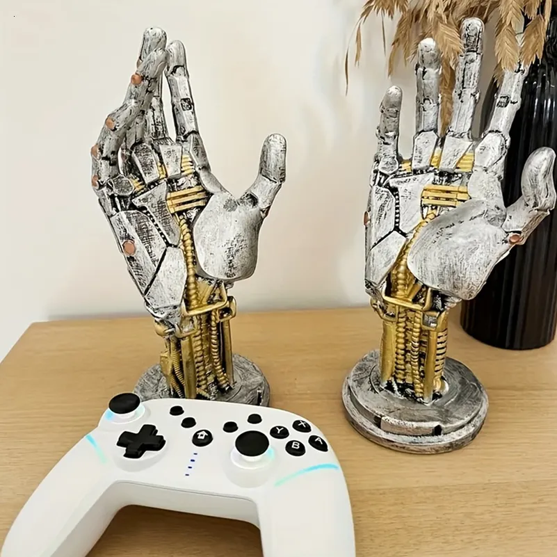 Creative Game Controller Stand Cyberpunk Mechanical Arm Resin Ornament ...