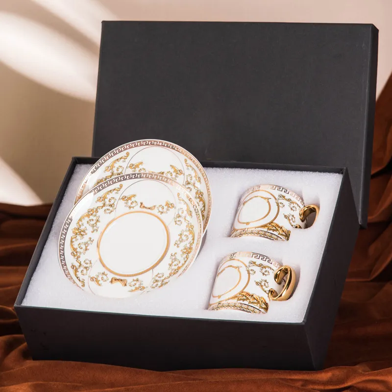 Cafe Cups And Saucers: Elegant Porcelain Coffee Cup And Saucer Set For ...