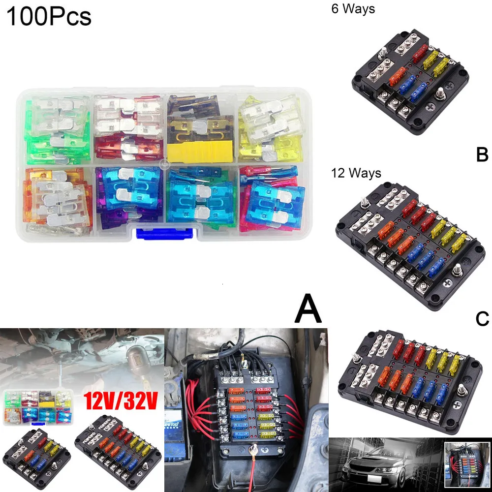 DHgate.com:6/12 Way LED Fuse Block - 12V/32V Power Distribution Panel ...