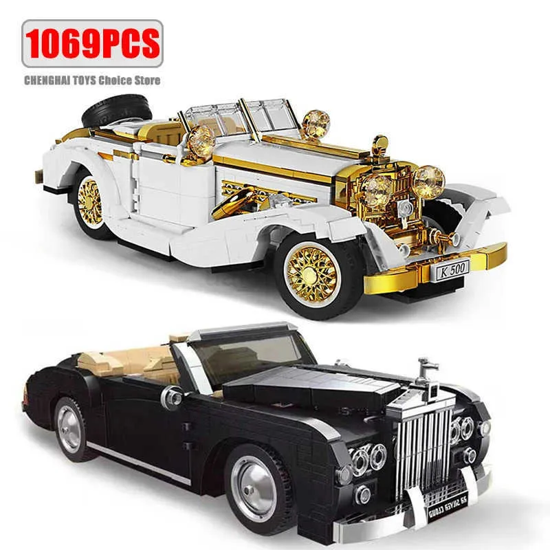 Retro High Tech Building Blocks Mustang Classic Nostalgic Model With ...