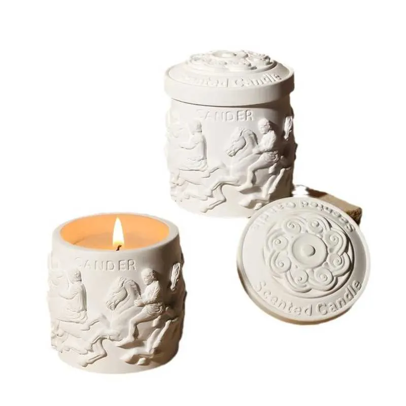 Luxury Parthenon Temple Sculpture Cup Jar Aromatherapy Candle Sculpture ...