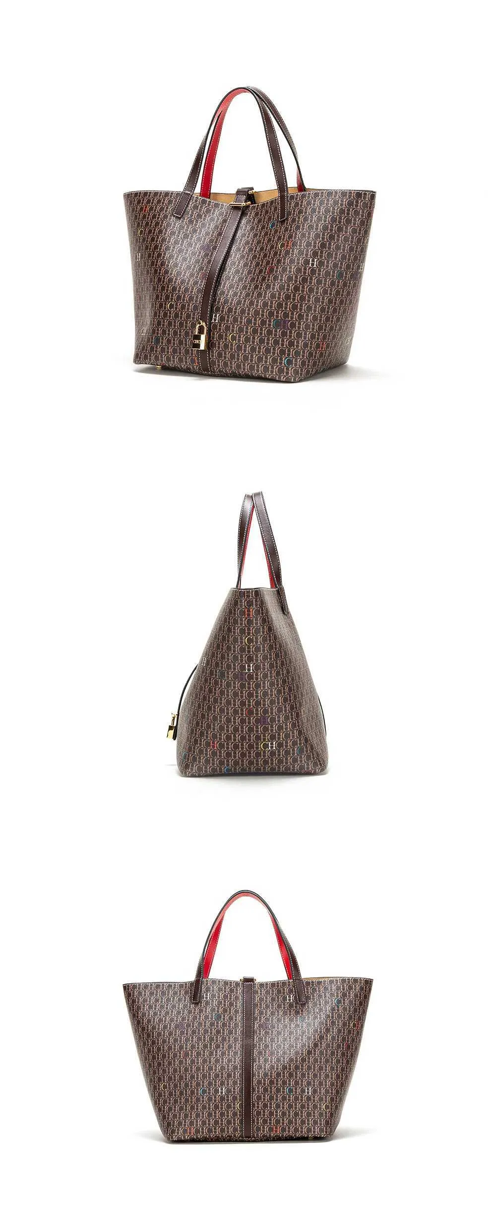 Colorful Monogrammed Tote Bag for Women - Classic Style, Large Capacity ...