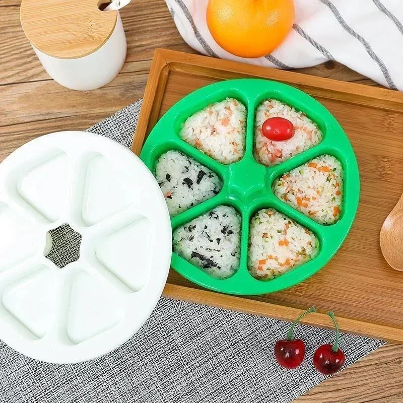6 In 1 Onigiri Mold DIY Onigiri Rice Ball Food Press Triangular Sushi ...
