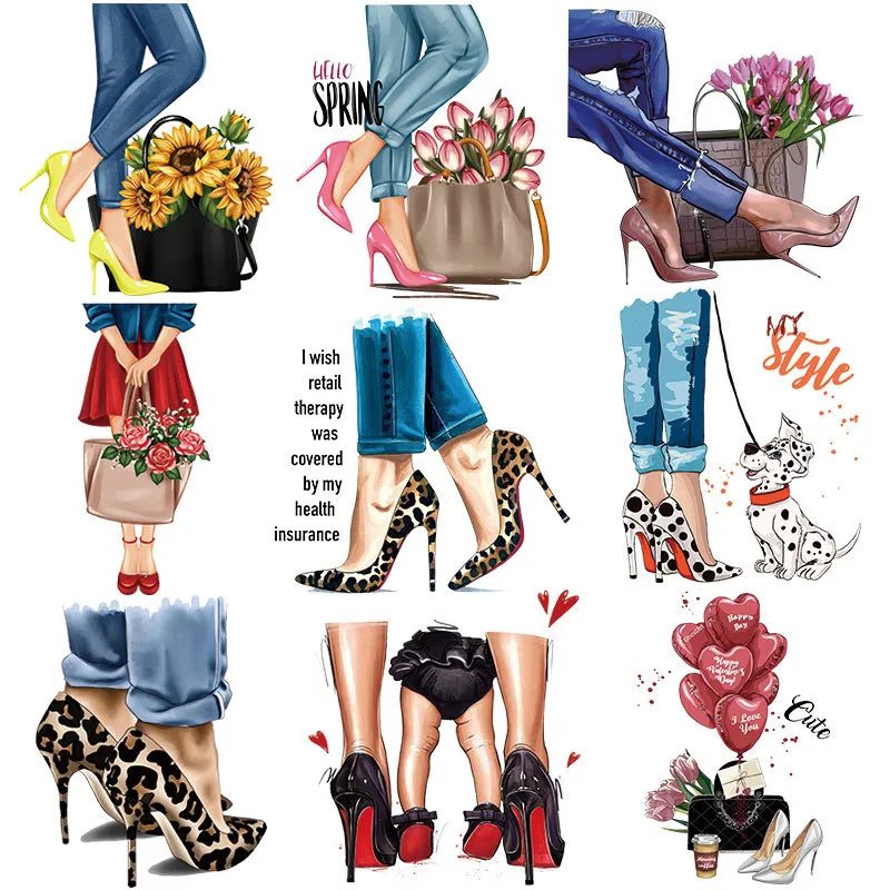 DIY Crafts: Iron On High Heel Transfer Beautiful Stickers For T Shirts ...