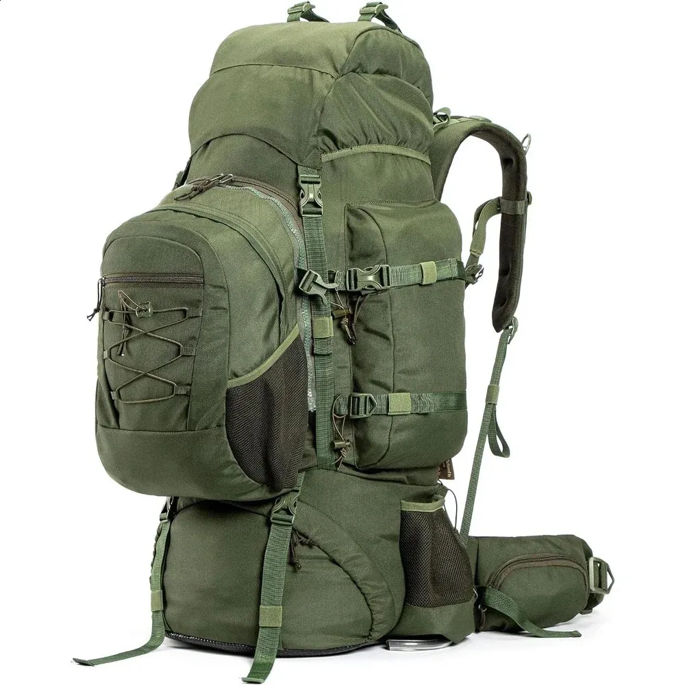 Colonel Pro 105L Army Green 70l Backpack With Metal Frame, Detachable ...