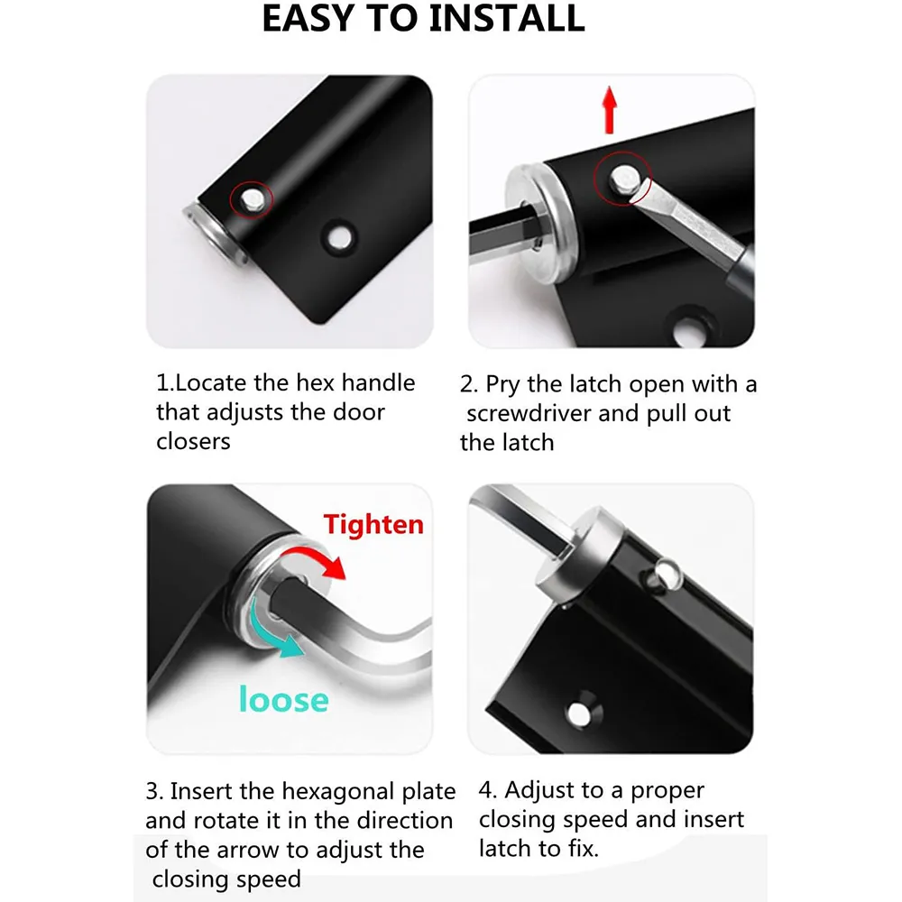 Stainless Steel Adjustable Automatic Door Kaae & Batz Closer With ...