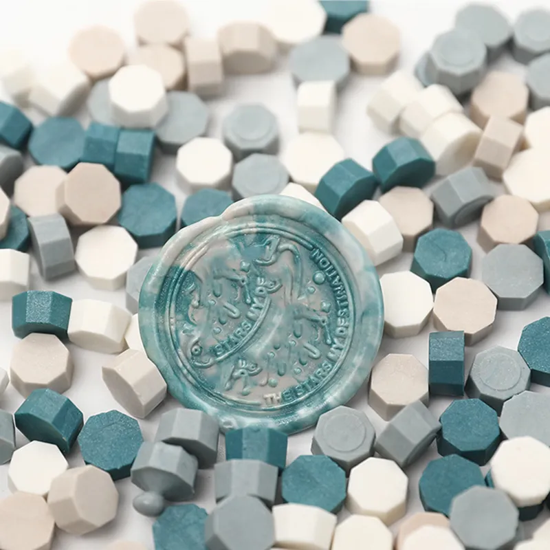Premium Wax Seal Beads - 50 Octagon Pieces for DIY Scrapbook & Wedding ...