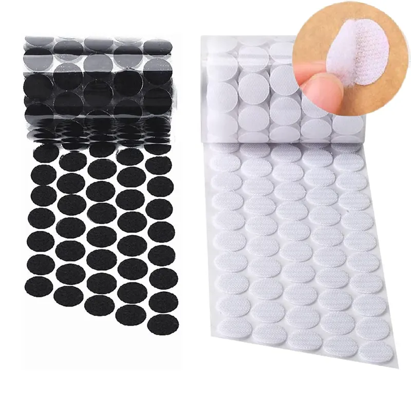 Strong Self Adhesive Hook & Loop Dots - 10/15/20/25/30mm Nylon Stickers ...