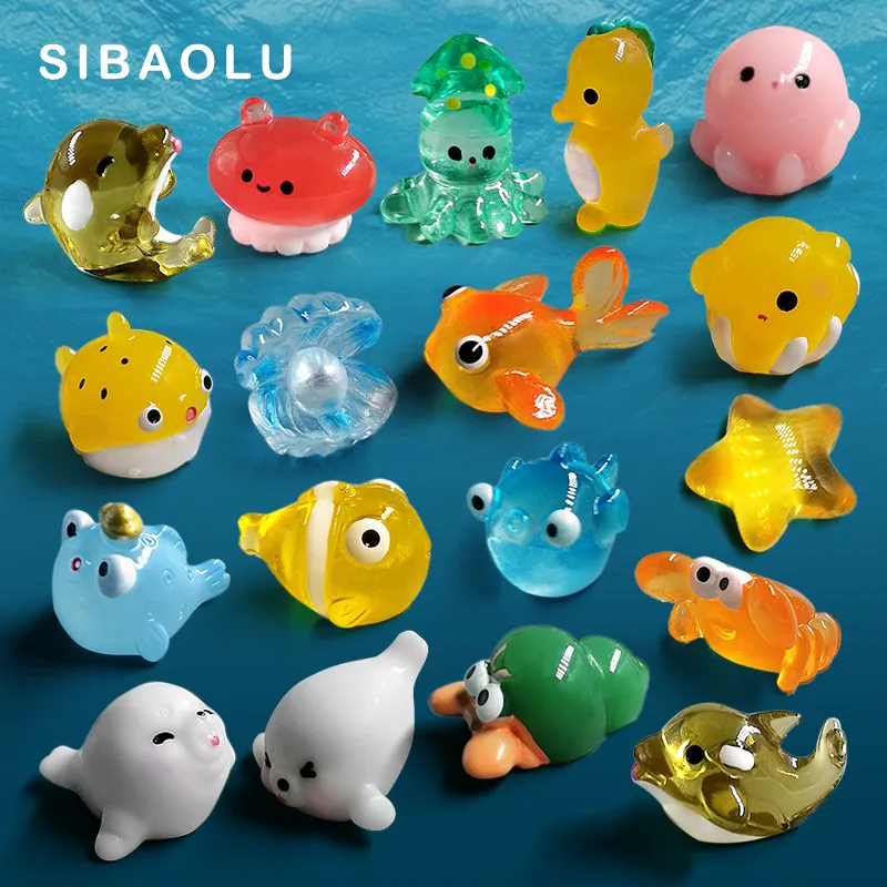 Miniature Animal Mini Animal Figurines For DIY Garden Decoration Marine ...