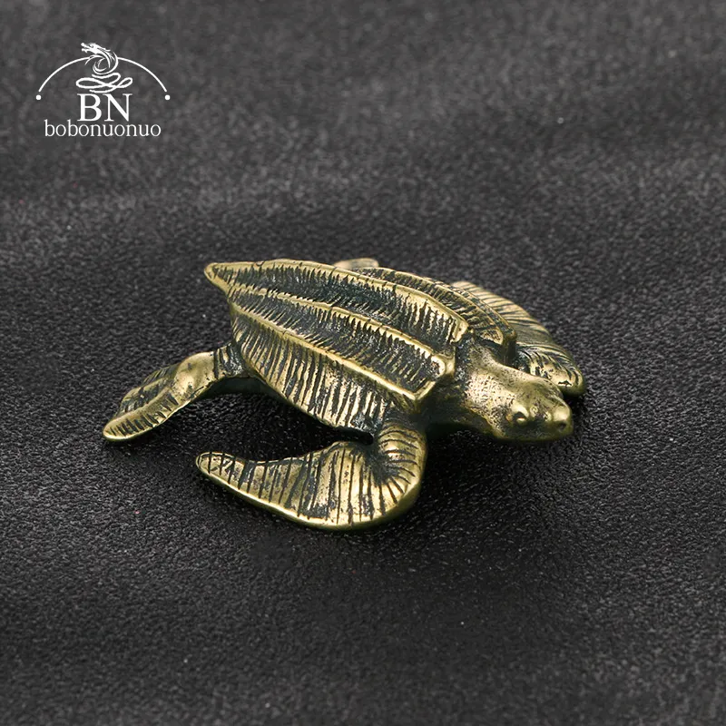 Miniature Solid Brass Sea Turtle Brass Figurines Perfect Tea Pet Craft ...