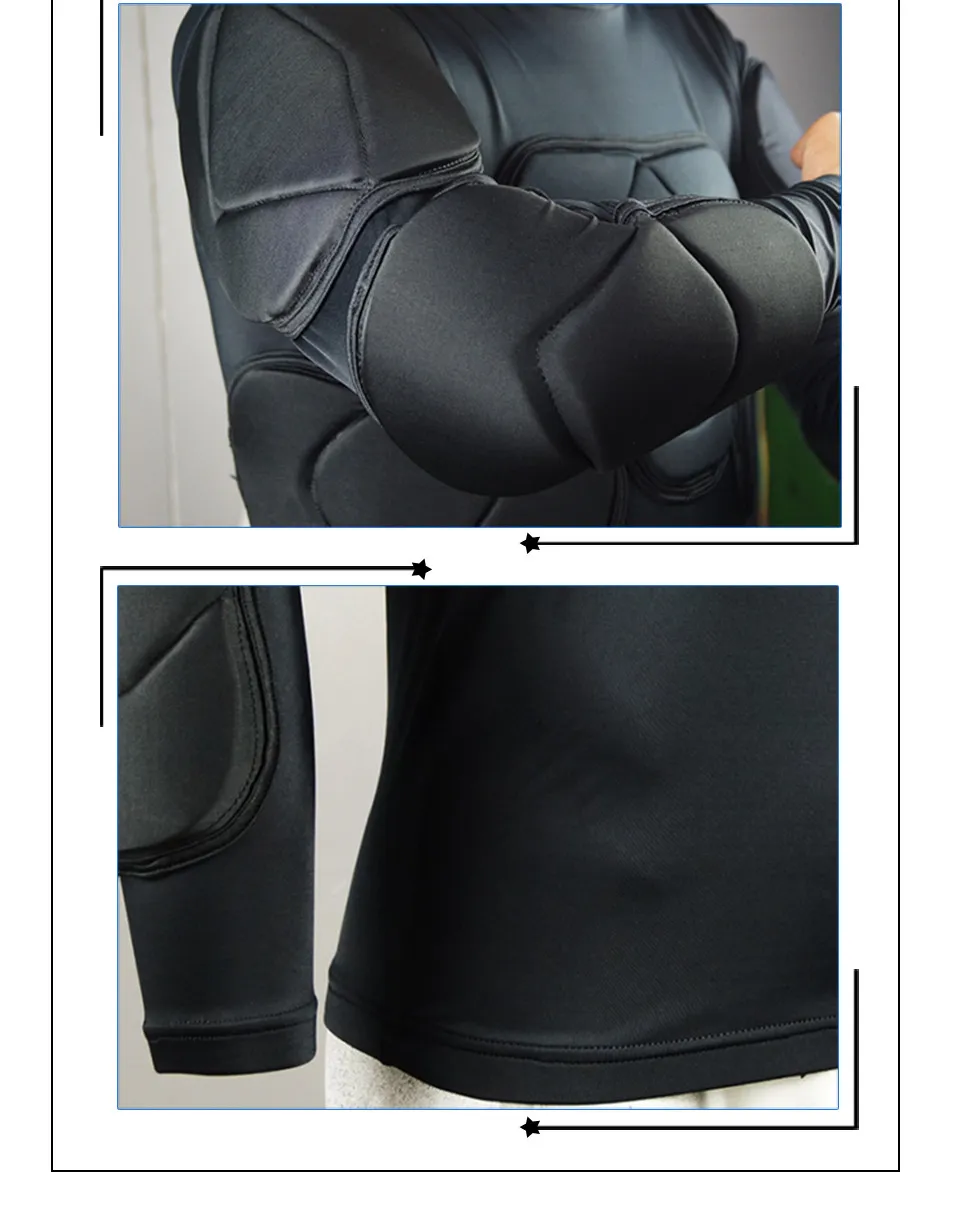 New Sports Safety Protection Thickened Gear Soccer Goalkeeper Jersey T ...