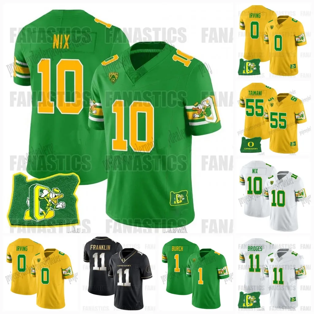 Oregon Ducks Football Jersey - #10 Bo Nix Black Edition - Support Your ...