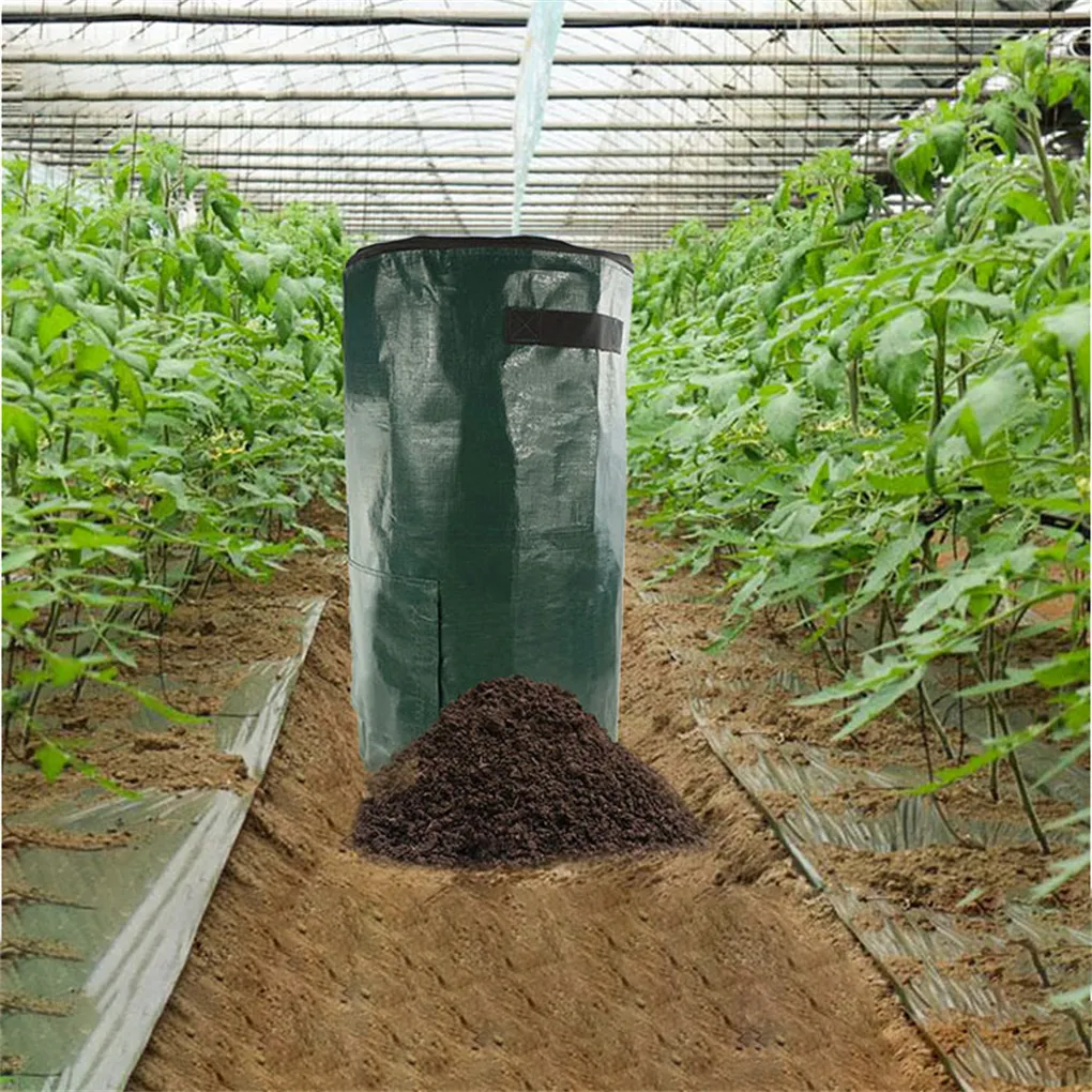Compost Bin with Viewing Window - Garden Yard Waste Collection Bag for ...