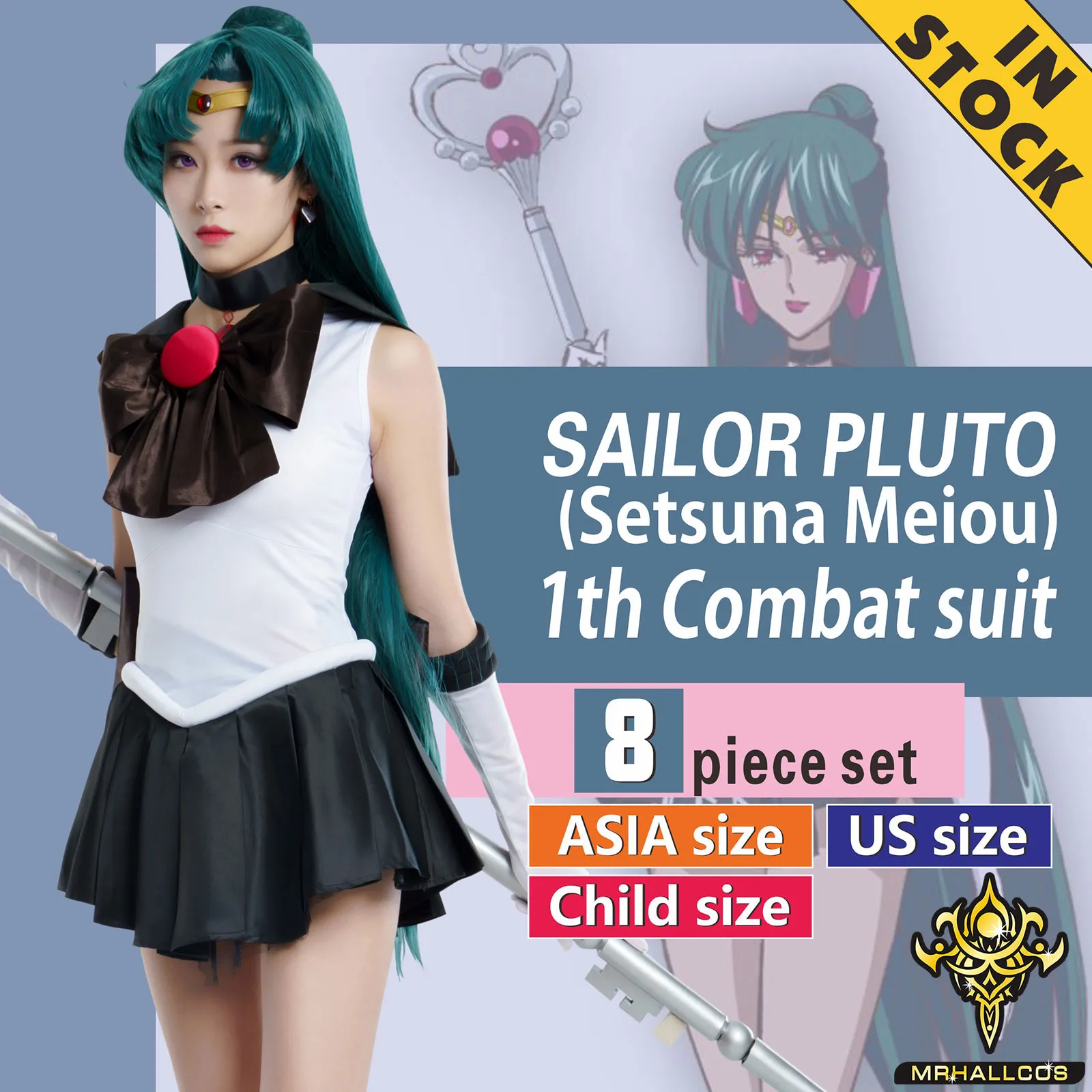 MRHALLCOS Sailor Pluto I Am Setsuna Ps4 Meiou Moons Crystal Dress ...