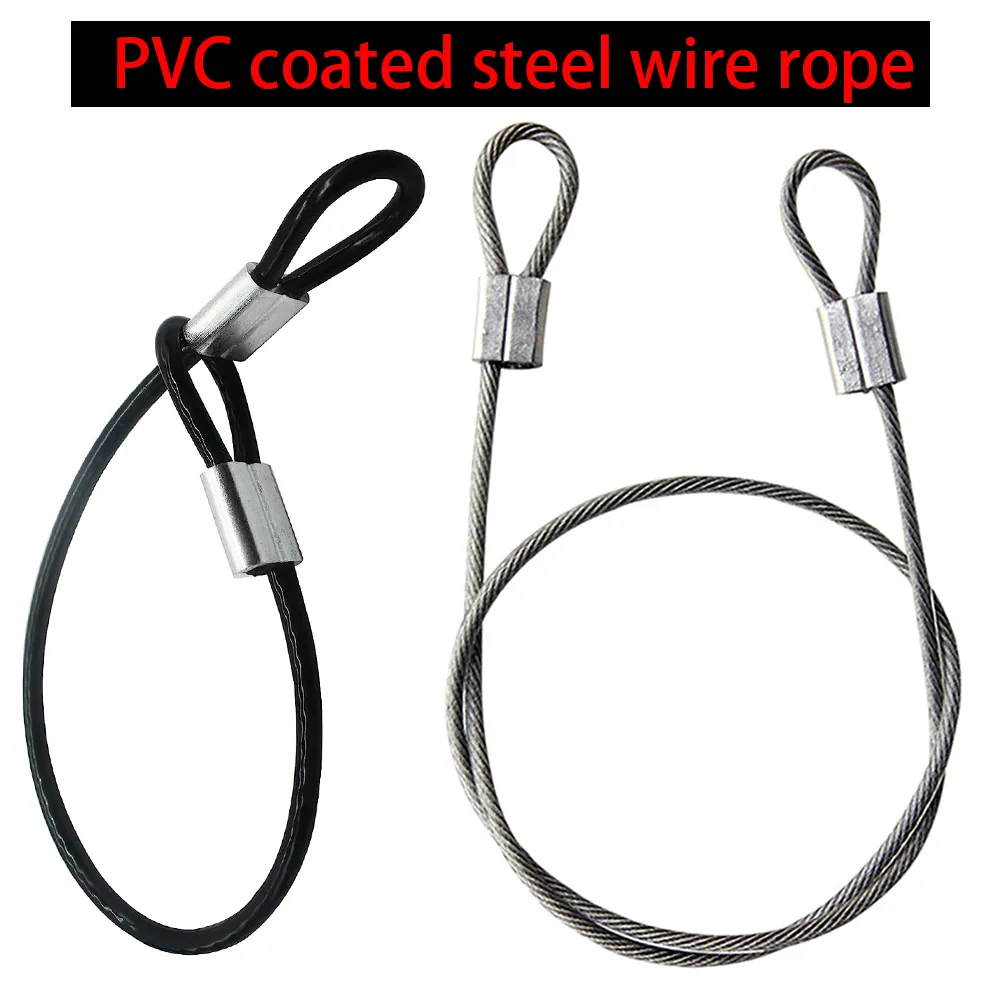 Coated Steel Wire Rope For Suspender Cables Lifting 1.5 3mm Length ...