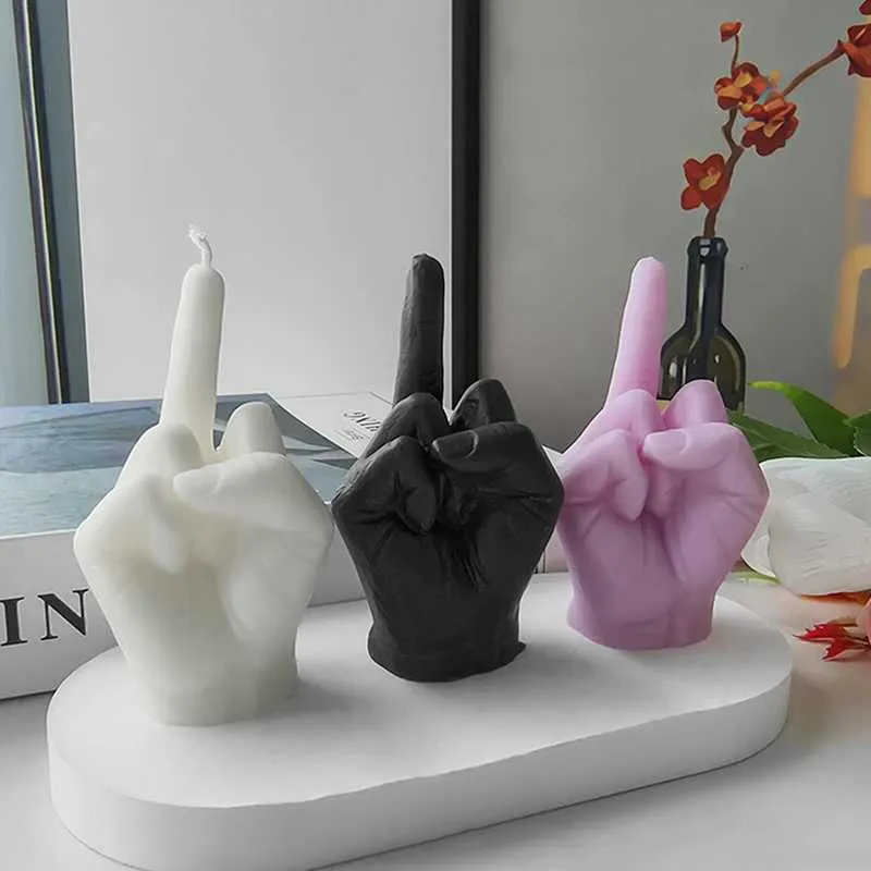 Gesture Shaped Middle Finger Hand Candle Holder Durable, Quirky Home ...