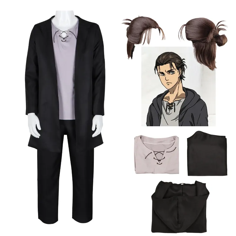 Eren Jaeger Cosplay Costume Adult Anime Attack On Titan Outfit With ...