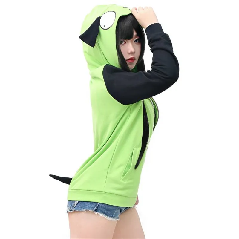 DAZCOS Anime ZIM Cosplay Hoodie Mens Womens Casual Hooded Zip Up ...