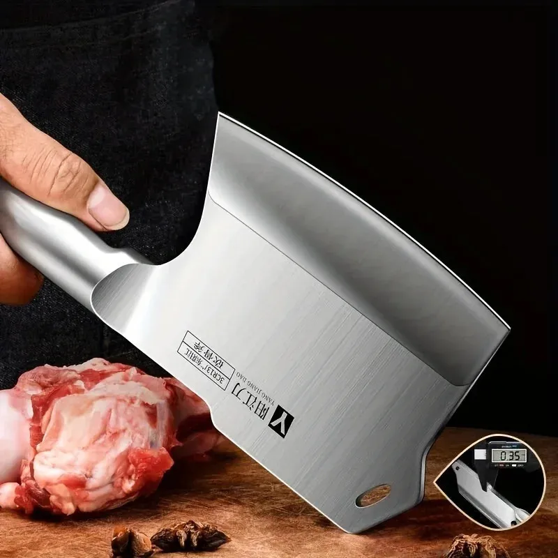High Carbon Steel Butcher Knife | Bone Meat Cutter For Turkey, Ribs ...