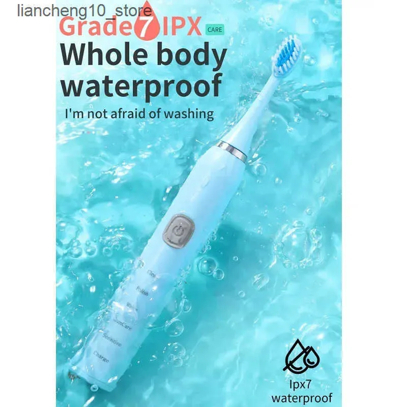 USB Rechargeable Sonic Battery Operated Toothbrush With Replaceable ...