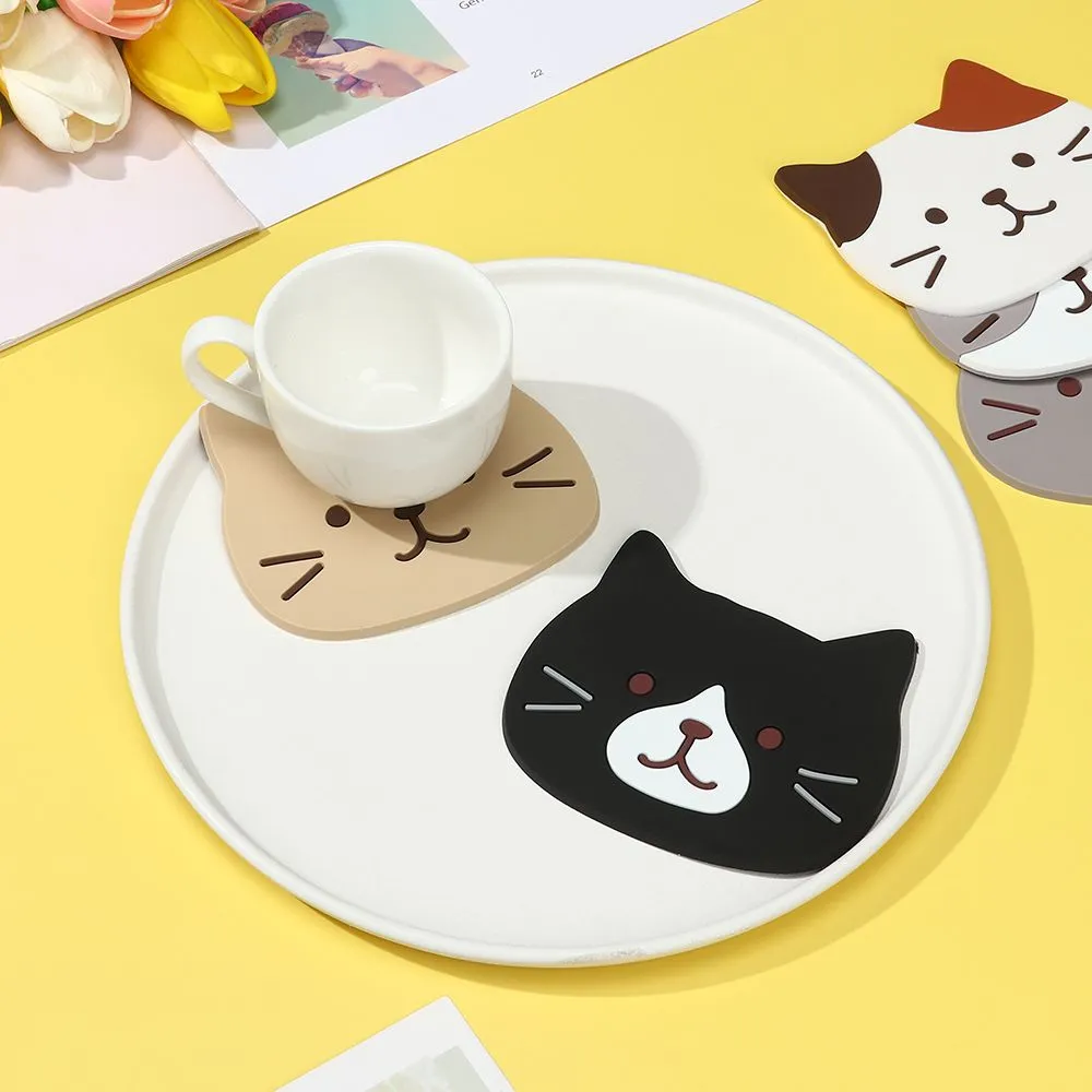 Cute Animal Silicone Coasters - Non-Slip Heat Resistant Mats for Tea ...