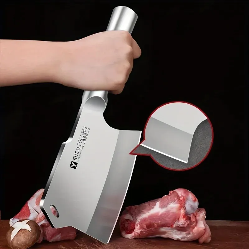 High Carbon Steel Butcher Knife | Bone Meat Cutter For Turkey, Ribs ...