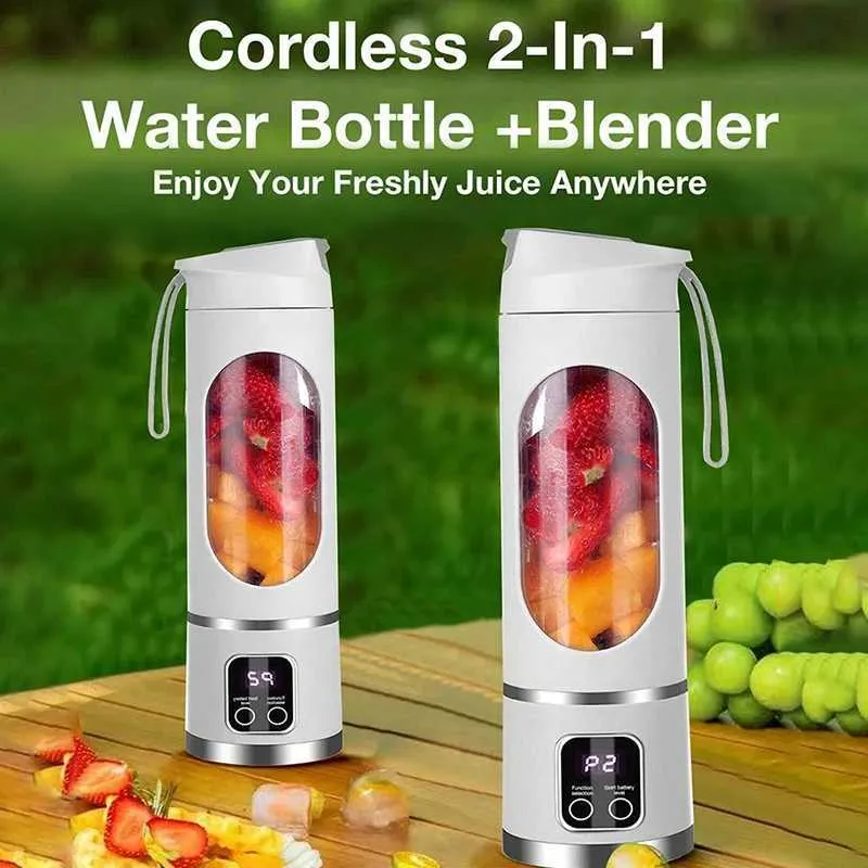 Small Portable Electric Juicer 12-Blade Fast Mixing Digital Display ...
