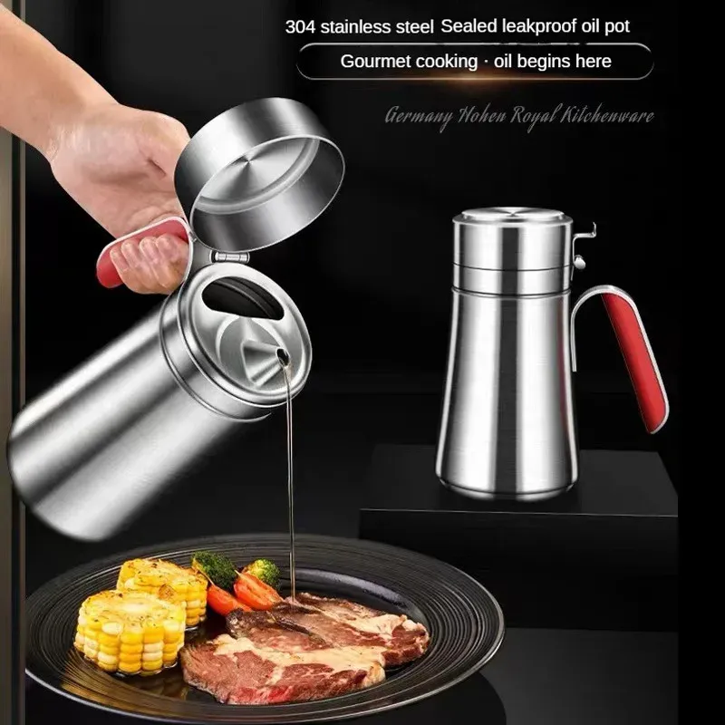 Stainless Steel Cooking Oil Container Steel And Sauce Containers Ideal For Cooking Kitchen ...