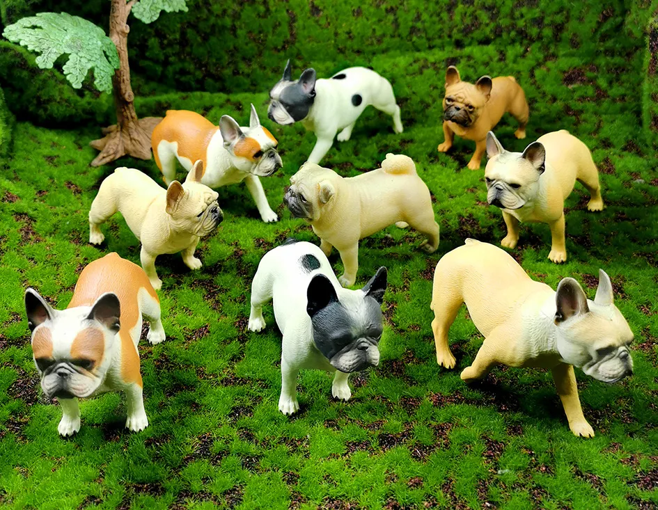 Charming Bulldog Figurine - Antique Style Dog Decor, Miniature Fairy ...