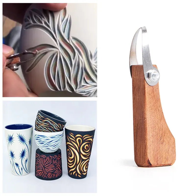 Pottery Trimming Knife - Single Head Ring Scraper for Clay Carving ...