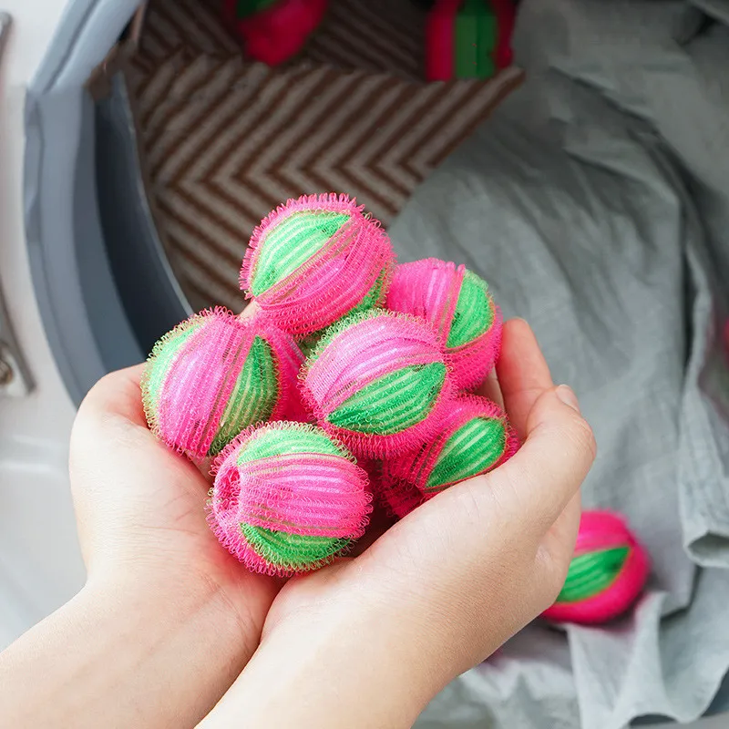 Reusable Laundry Balls - Fluff & Pet Hair Remover for Washing Machine 6 ...