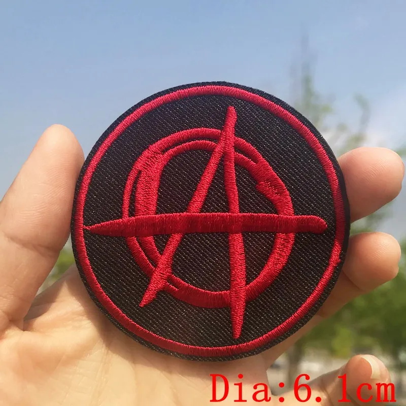 Pulaqi Punk Patch Metal Band Embroidered Patches Stripe Iron On Patches ...