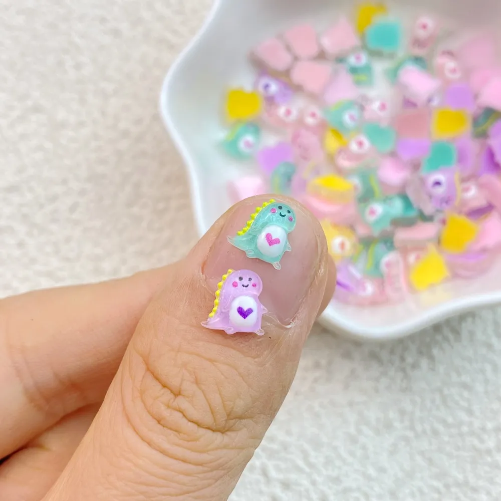 50 Cute Mini Resin Dinosaur Figures - Flat Back Embellishments for ...