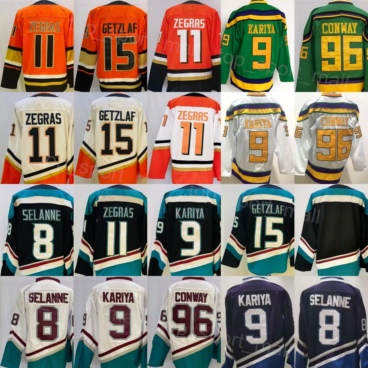 Man's Ice Hockey Jersey: 11 Trevor Zegras, Reverse Retro 15 Ryan ...