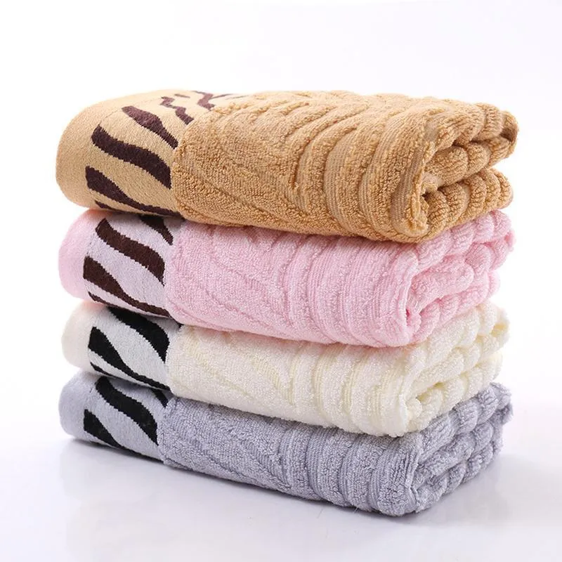 Premium Embroidered Tiger Bamboo Fiber Bath & Hand Towel Set - Super ...